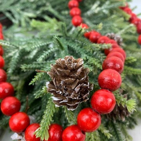 Red Beaded Garland - Etsy