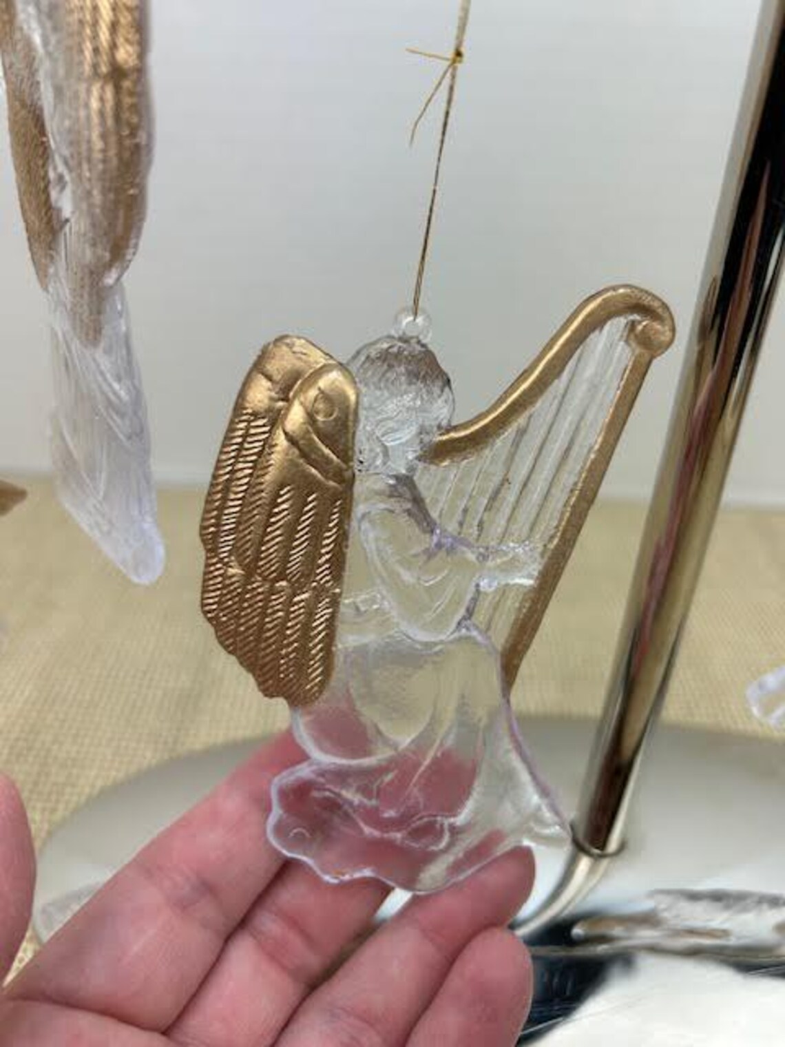 Set of 8 Acrylic Angel Ornaments, Angels Playing Musical Instruments ...