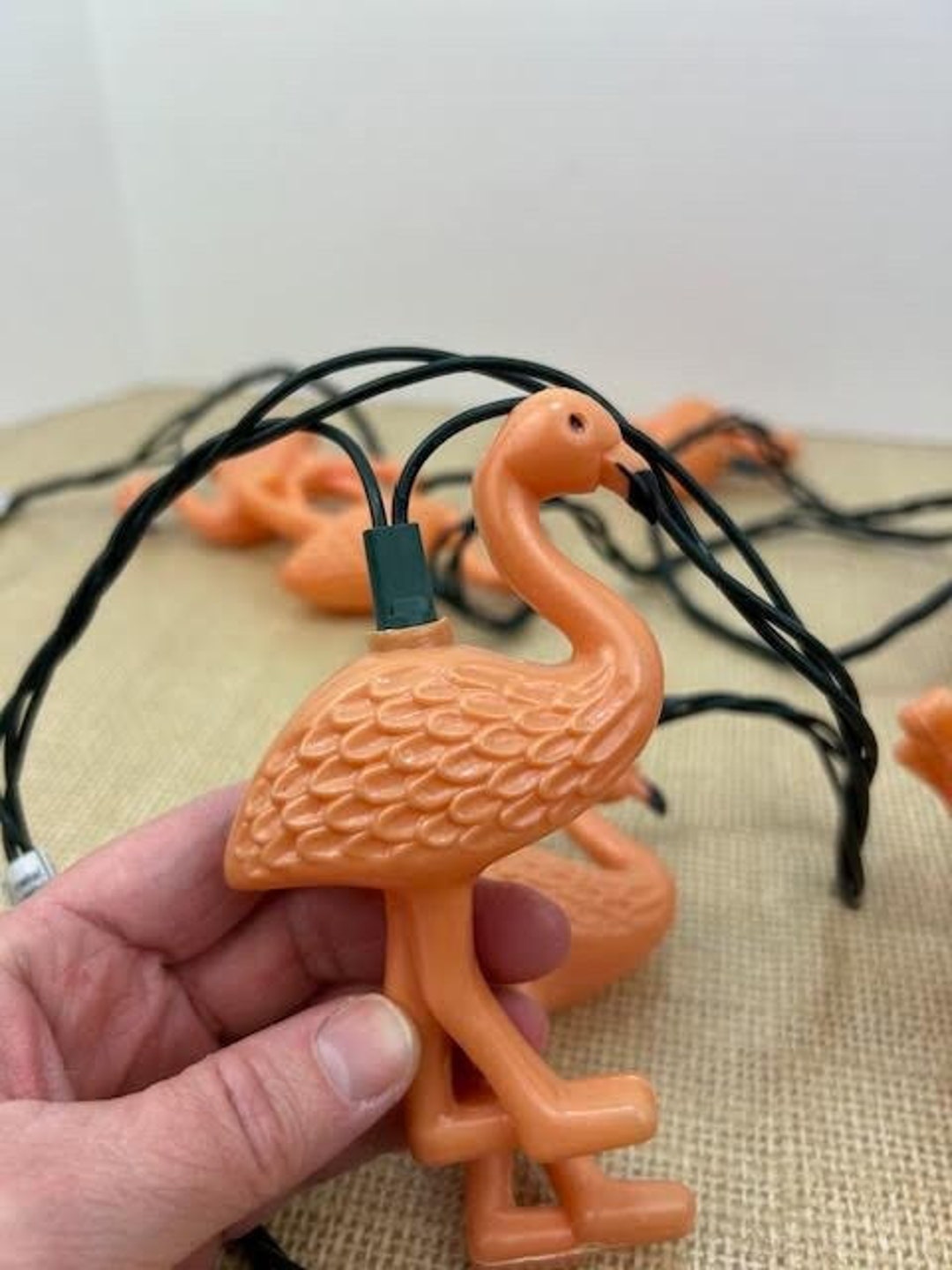 10 Pink Flamingos on a Light String, Pink Flamingo Novelty Lights, Pink ...