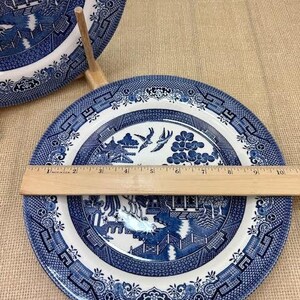 Set of 4 Blue and White Churchill Dinner Plates, Churchill England ...