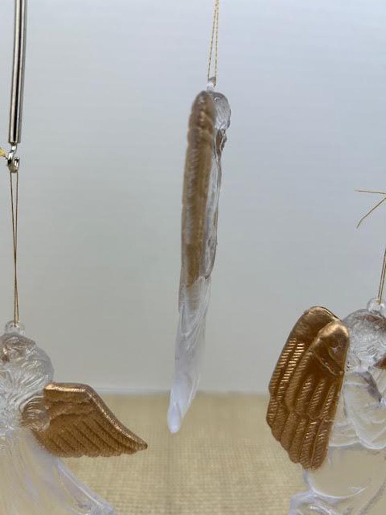 Set of 8 Acrylic Angel Ornaments, Angels Playing Musical Instruments ...