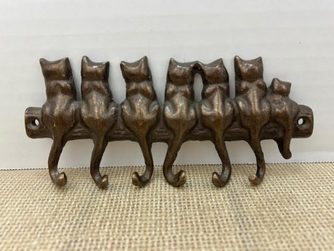 Darling Bronze Metal Cat Key Hook, Darling Cat Hook for Keys, Cat ...