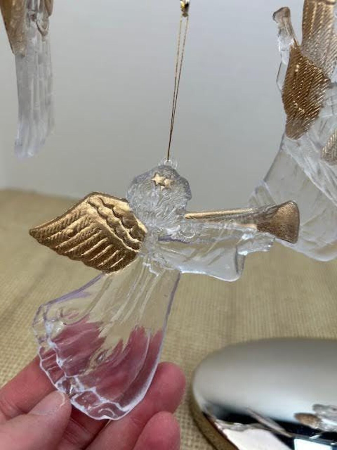 Set of 8 Acrylic Angel Ornaments, Angels Playing Musical Instruments ...