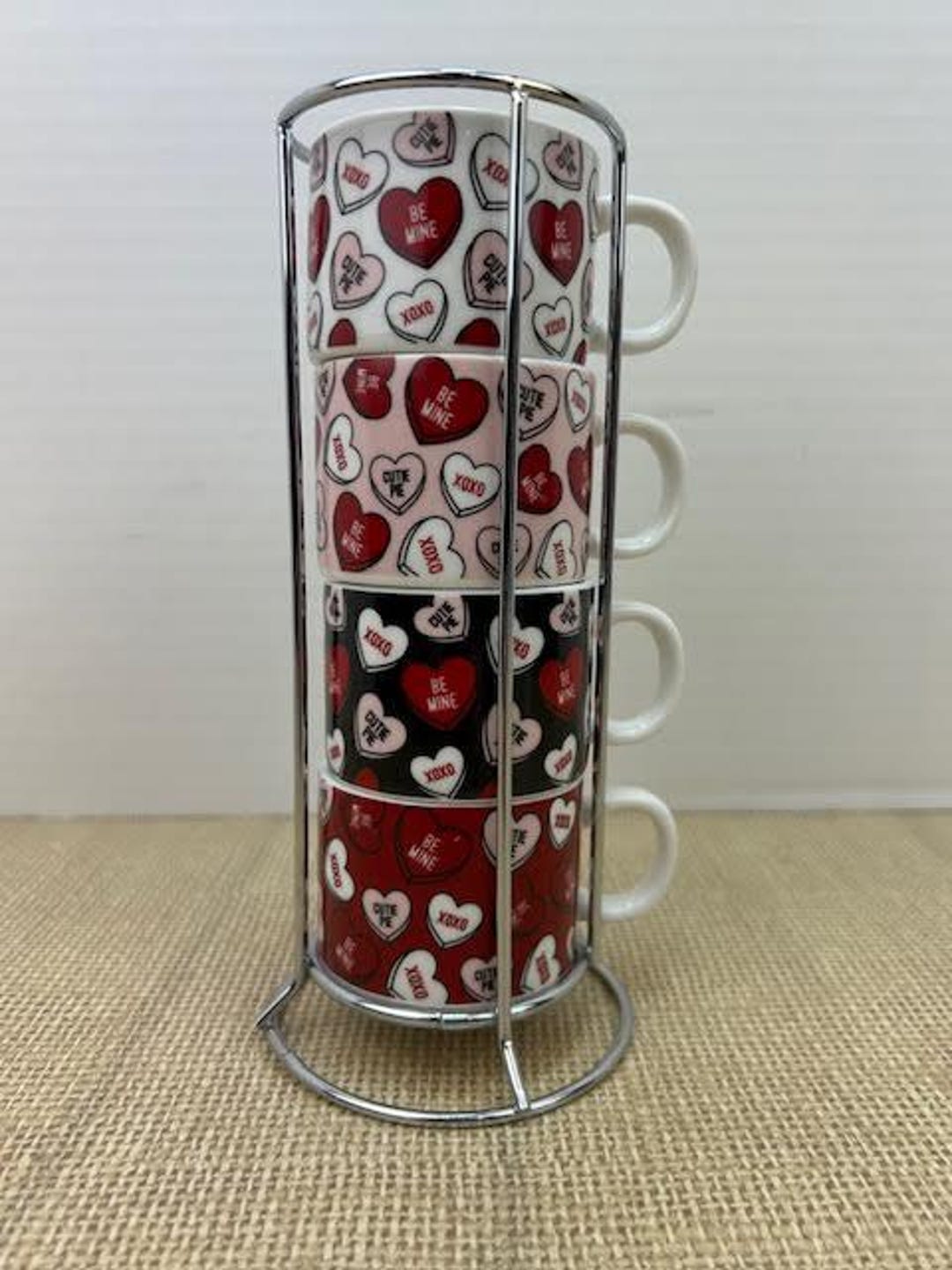 Coco & Lola Espresso Stacking Cups, Coco and Lola Be Mine Conversation Heart Espresso Cup ...