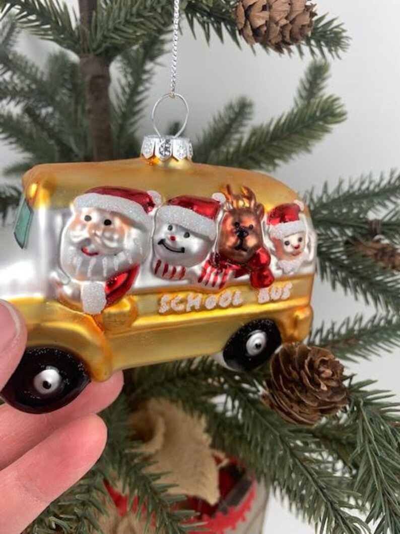 Glass School Bus Ornament First Year of School Ornament - Etsy