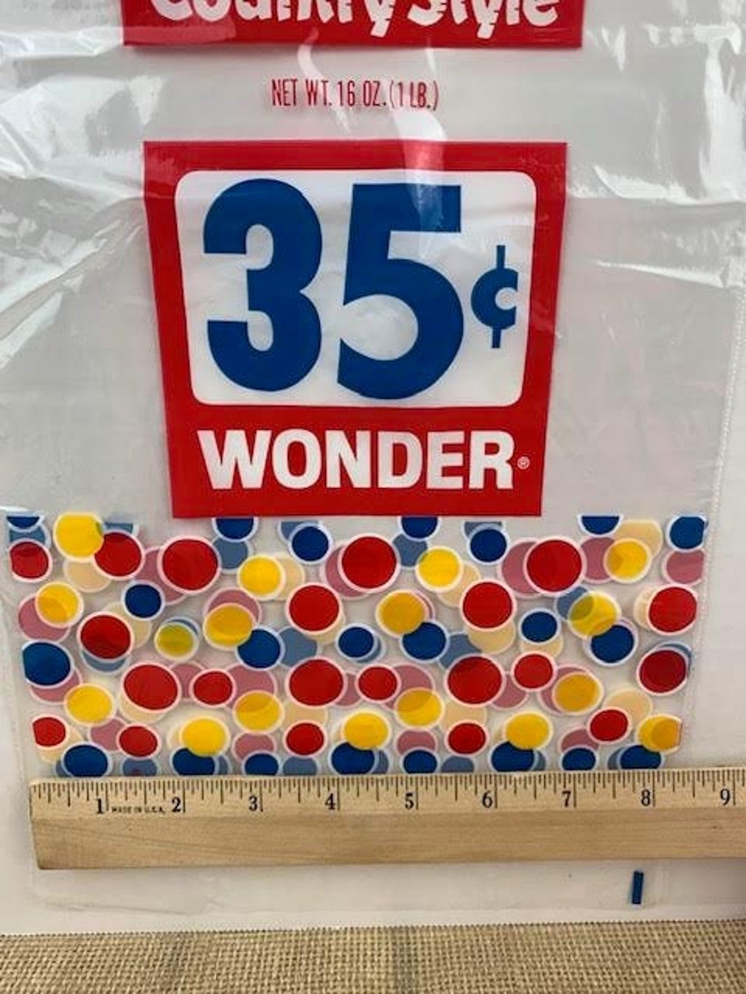 Lot of 10 NOS 1971 Country Style Wonder Bread Bags, Vintage Wonder Bread Bags, Wonder Bread Bag ...