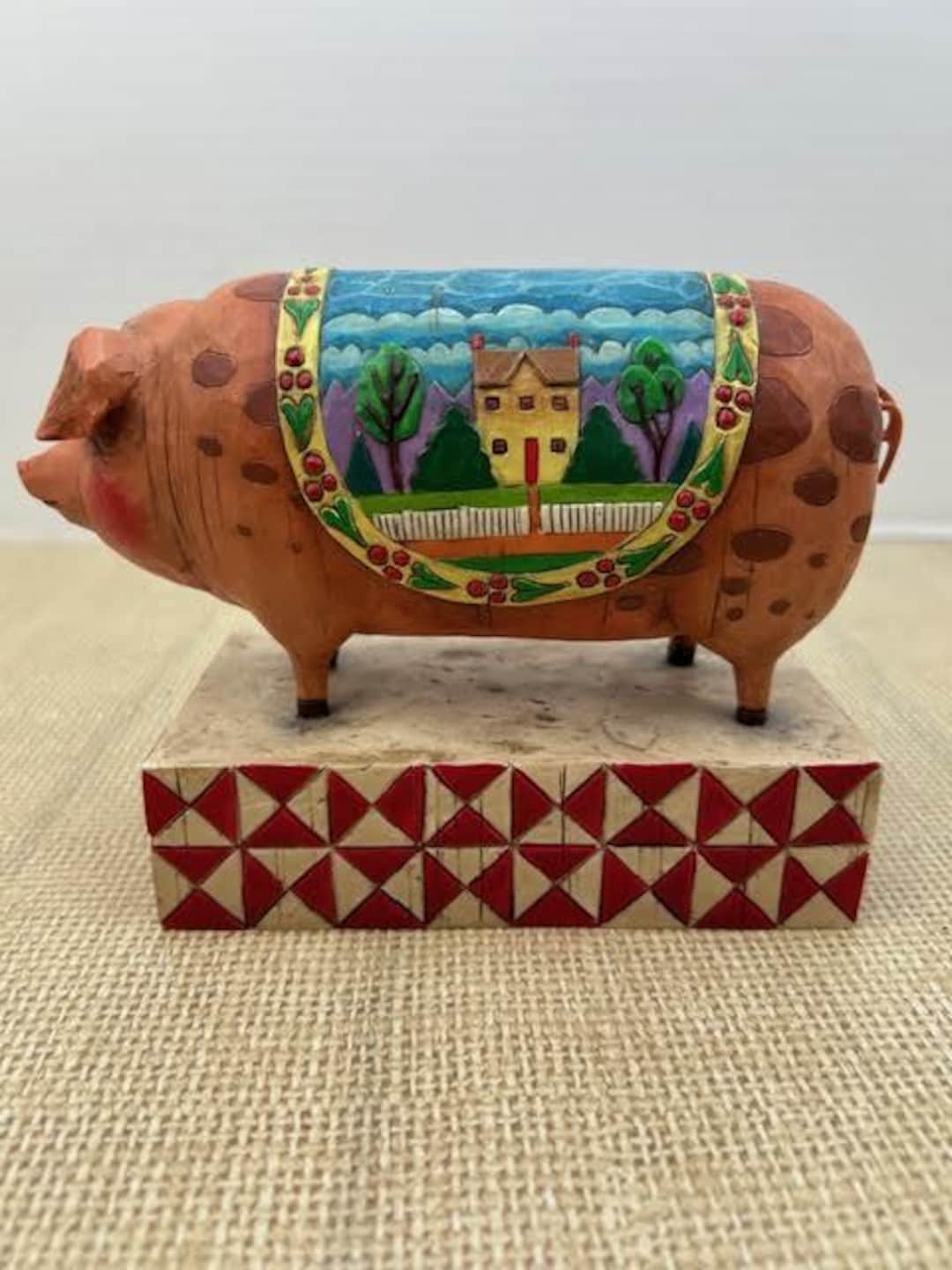 2003 Jim Shore Heartwood Creek Country Heritage Figurine, Pig Figurine ...