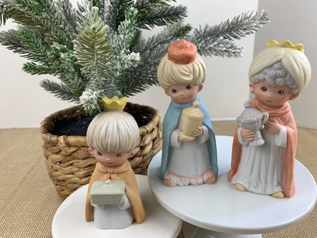 Vintage Homco Three Wise Man Figurines, Homco Wise Men Figures, Child ...