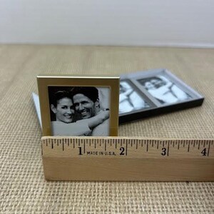 Set of 3 Mini Frames, Set of 3 Metal Miniature Picture Frames, Wedding ...