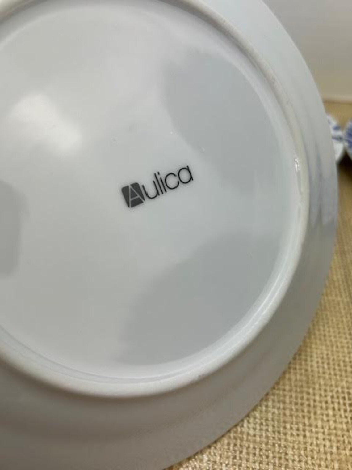Set of 6 Aulica 8 Inch Plates in Blue and White, Blue and White Plates ...