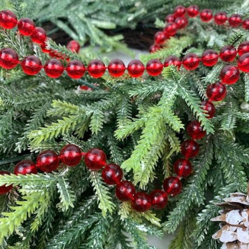 Red Beaded Garland - Etsy