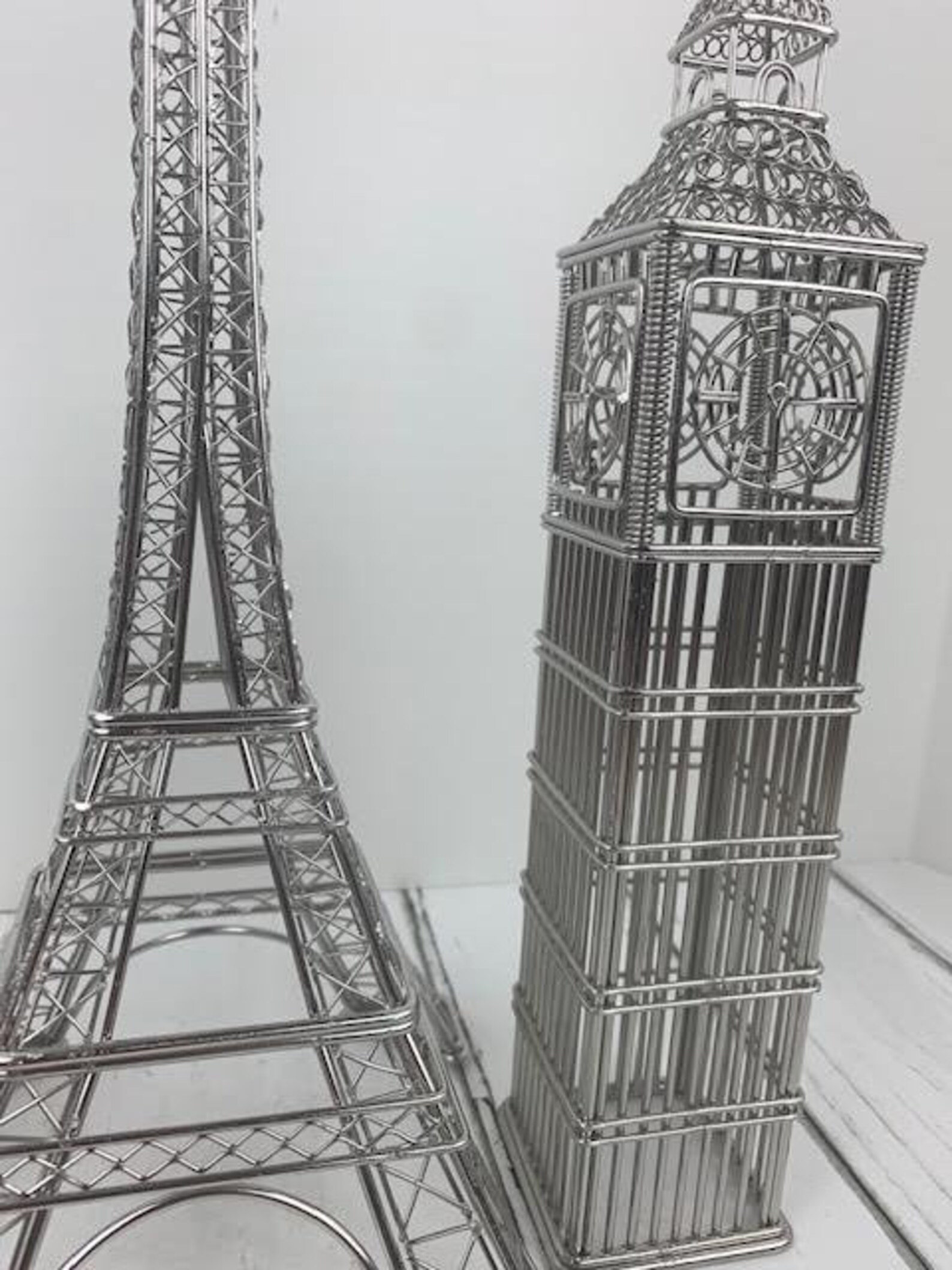 Set of 3 Metal Architecture Sculptures Eiffel Tower Big Ben - Etsy