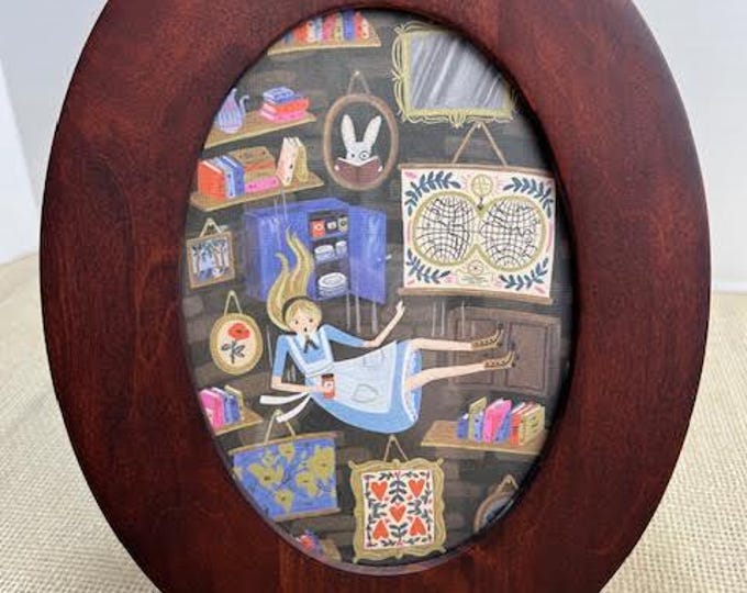 Rifle Paper Alice in Wonderland Art, Alice Falling Down the Rabbit Hole ...