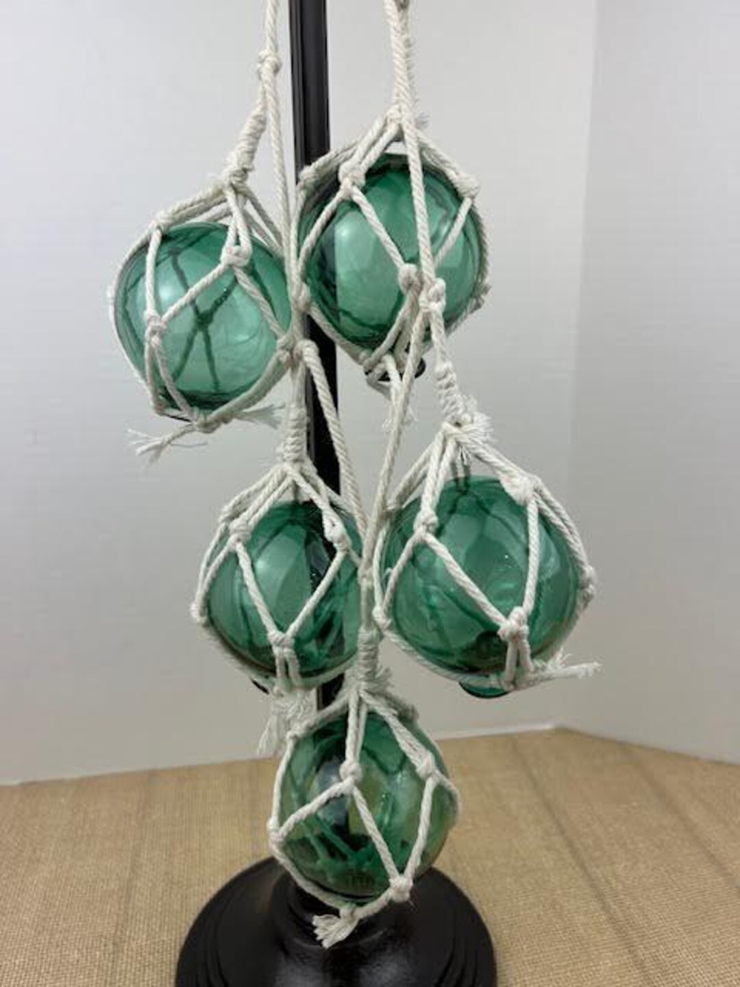 Green Blown Glass Nautical Fishing Floats, Green Glass Buoy Floats ...