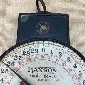 Vintage Hanson Dairy Scale, Vintage Farm Scale, Hanson Dairy Scale ...