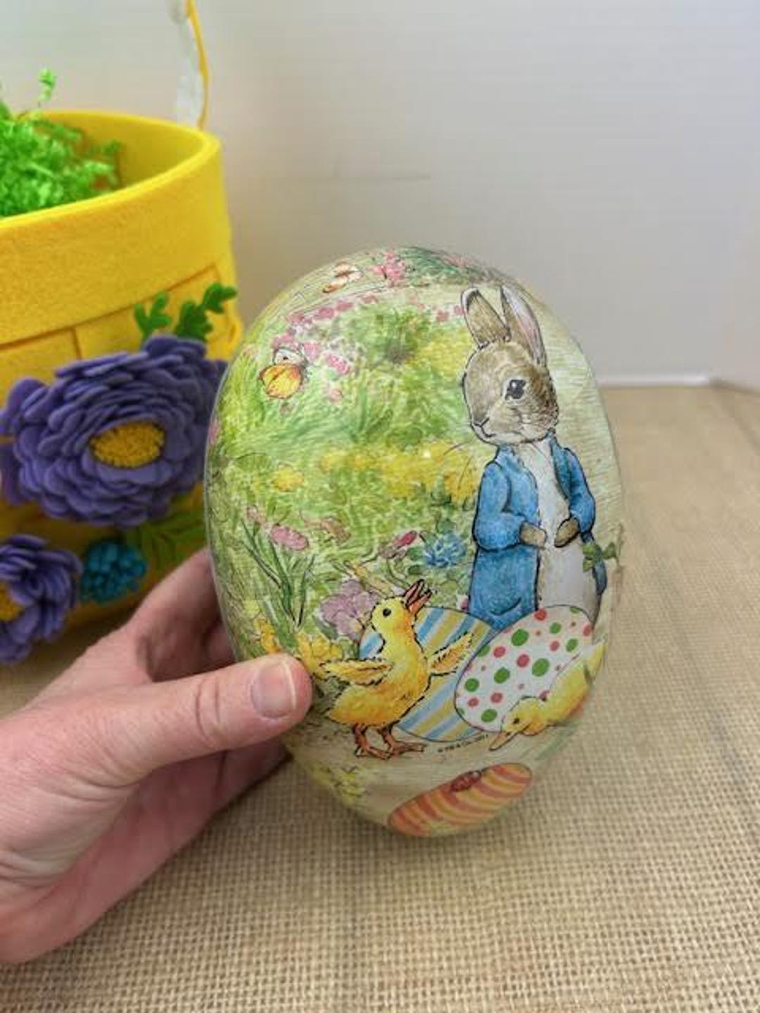 Peter Rabbit Papered Easter Eggs, 6.5" Tall Peter Rabbit Papered Easter ...