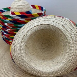 Set of 3 Mini Sombrero Hats for Decor, Sombrero Hat With Rainbow Serape ...