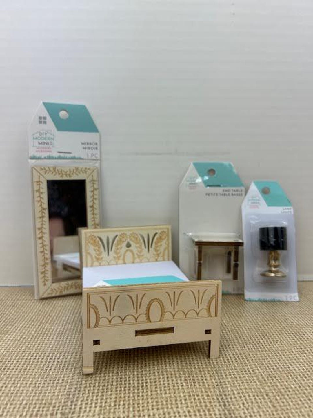 4 Pieces of DIY Modern Mini Doll Furniture, Modern Mini Rectangle ...