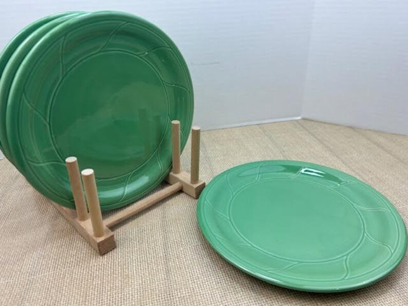 Set of 4 Vintage 9 Inch Crestware Plates, Vintage Green Crestware Plate ...