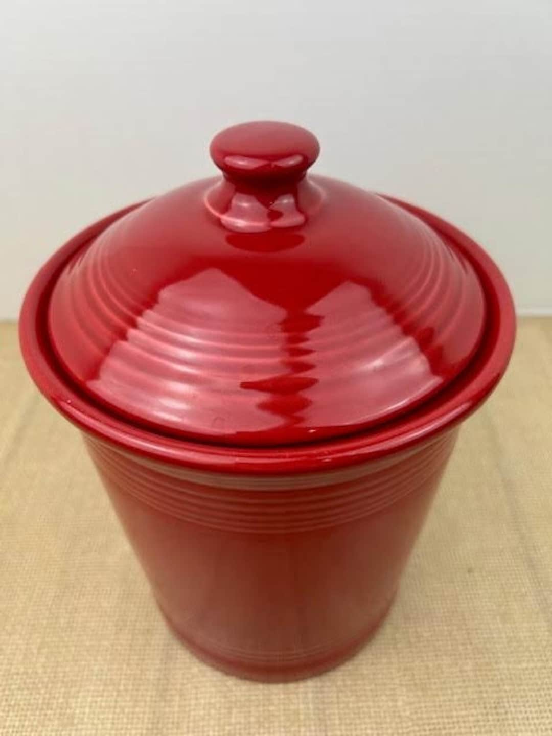 Red Fiesta HLC Lidded Jar, Red Fiesta Jar, Red Fiesta Kitchen Accessory ...