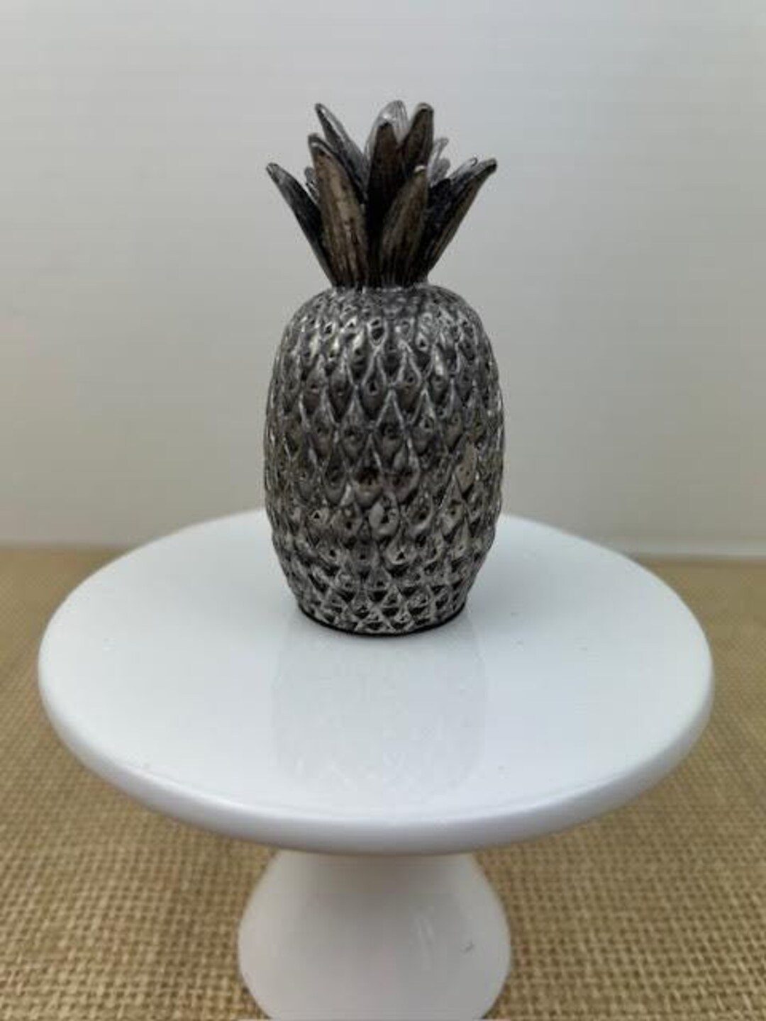 Silver/pewter Mini Pineapple Paperweight, Miniature Pineapple ...