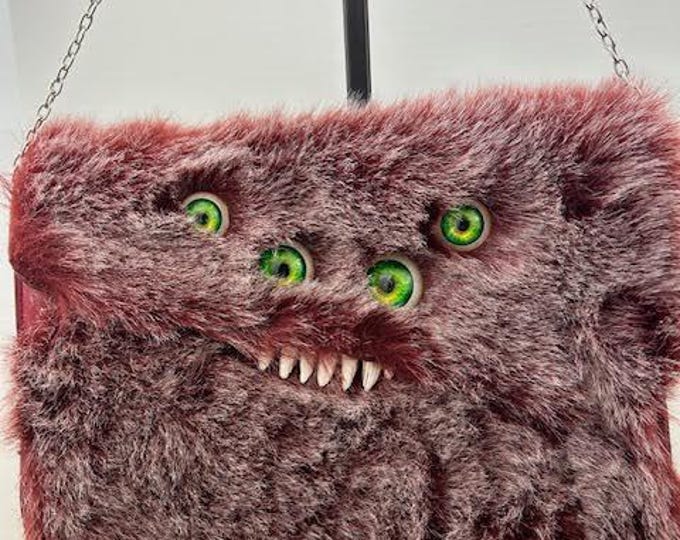 Monster Purse From Maurice's With Silver Chain Strap, Like New Maroon ...