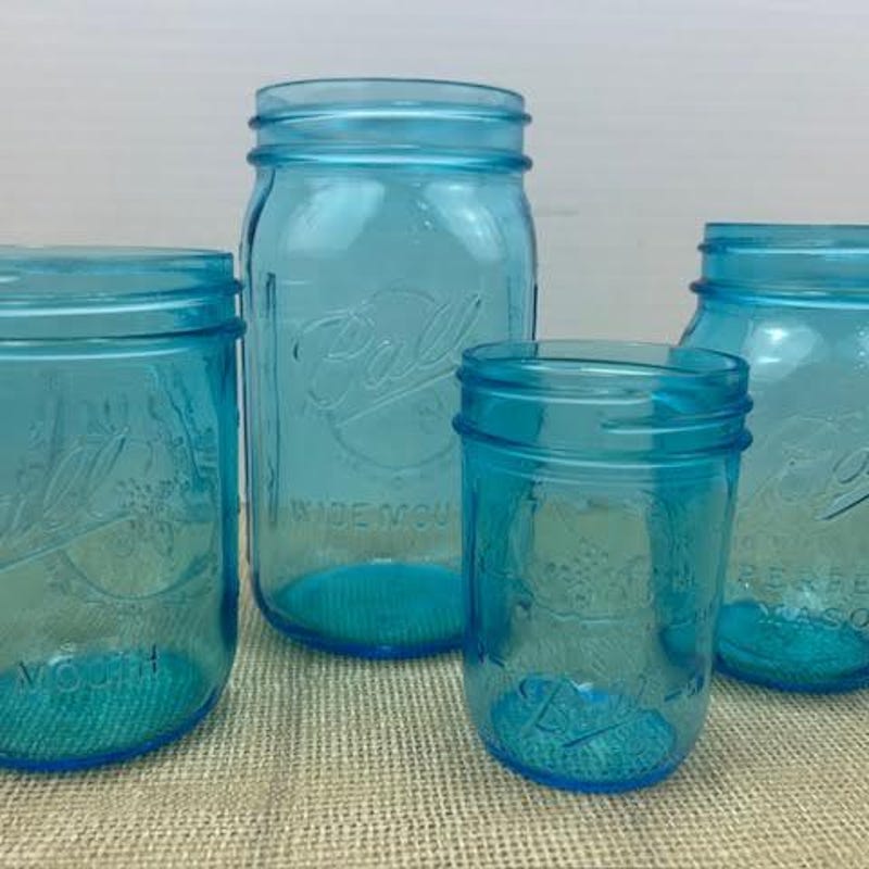 Ball Jars Blue Wide Mouth - Etsy