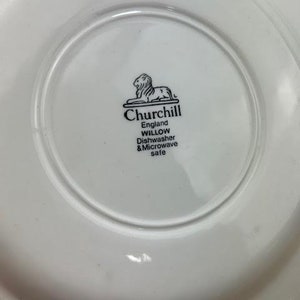 Set of 4 Blue and White Churchill Dinner Plates, Churchill England ...