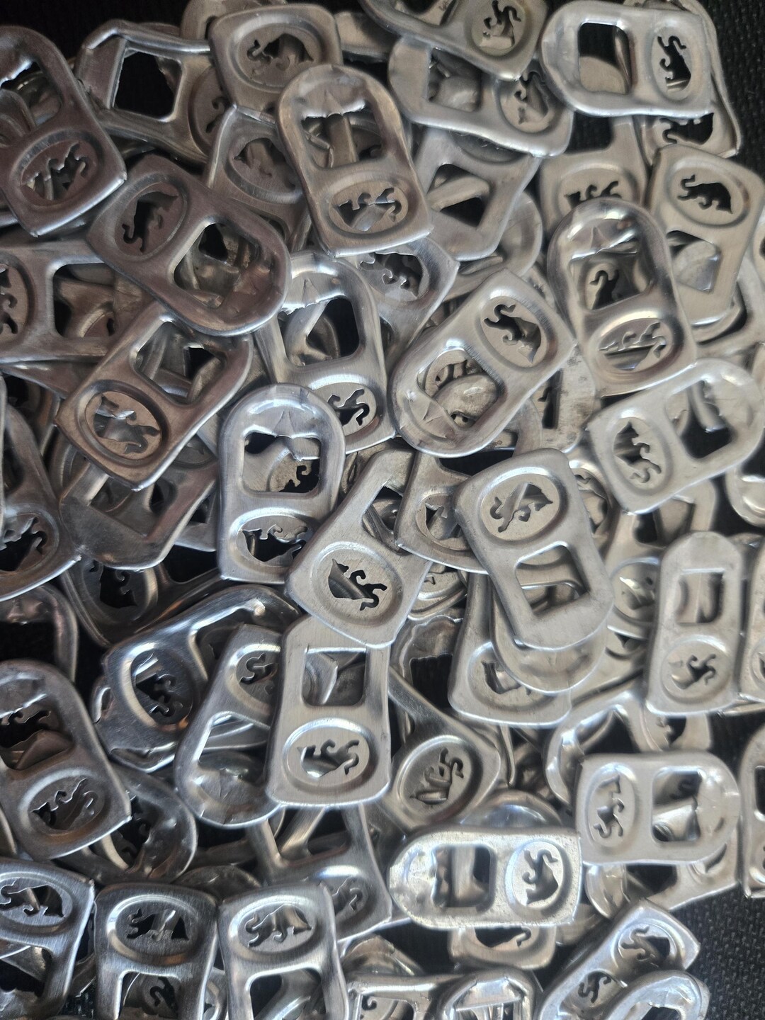 100 Aluminum Silver Redbull Soda Pull Tabs / Pop Tops / Pop Tabs Free ...