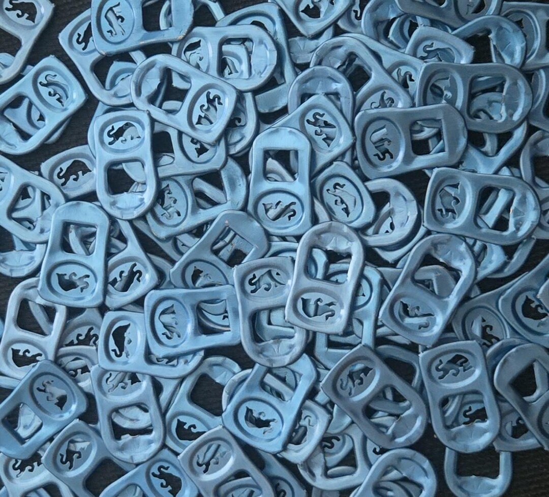 100 Aluminum Light Blue Redbull Soda Pull Tabs / Pop Tops / Pop Tabs ...