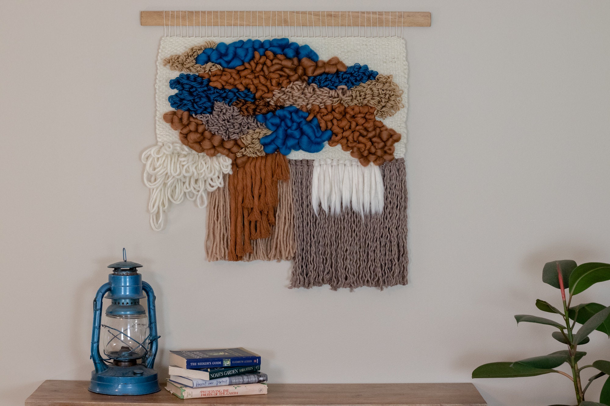 Cobalt Blue Wall Art Blue Wall Hanging Contemporary Art | Etsy