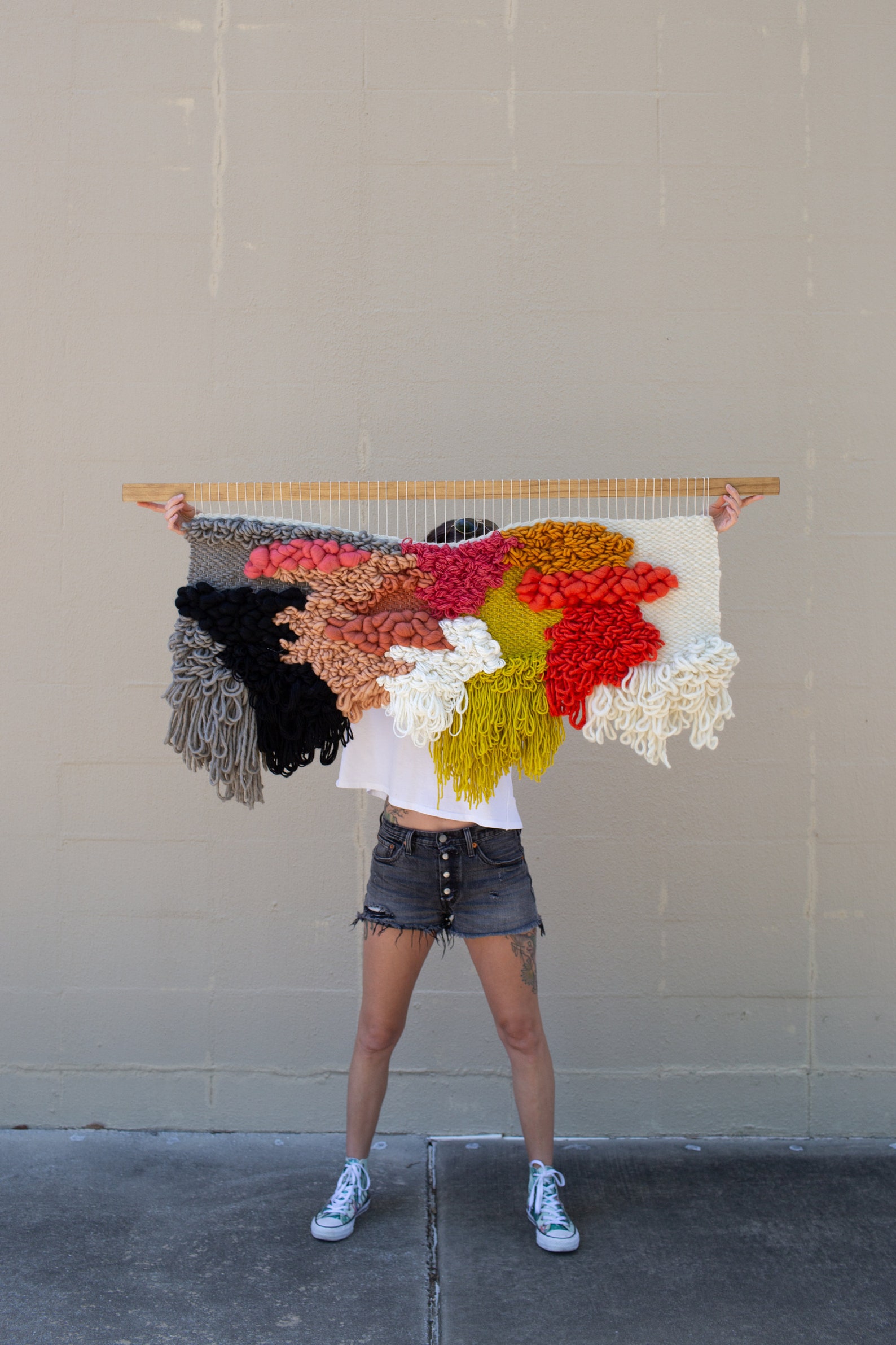 Extra Large Woven Wall Hanging Chartreuse Home Decor Color | Etsy