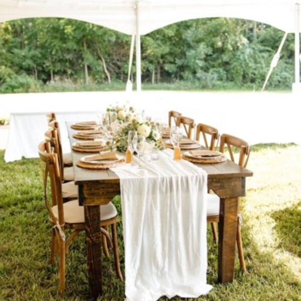 White Table Runner - Etsy