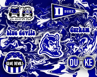 Duke Blue Devils 3 Premium Vinyl Decal Licensed NCAA Set of 2 - Etsy