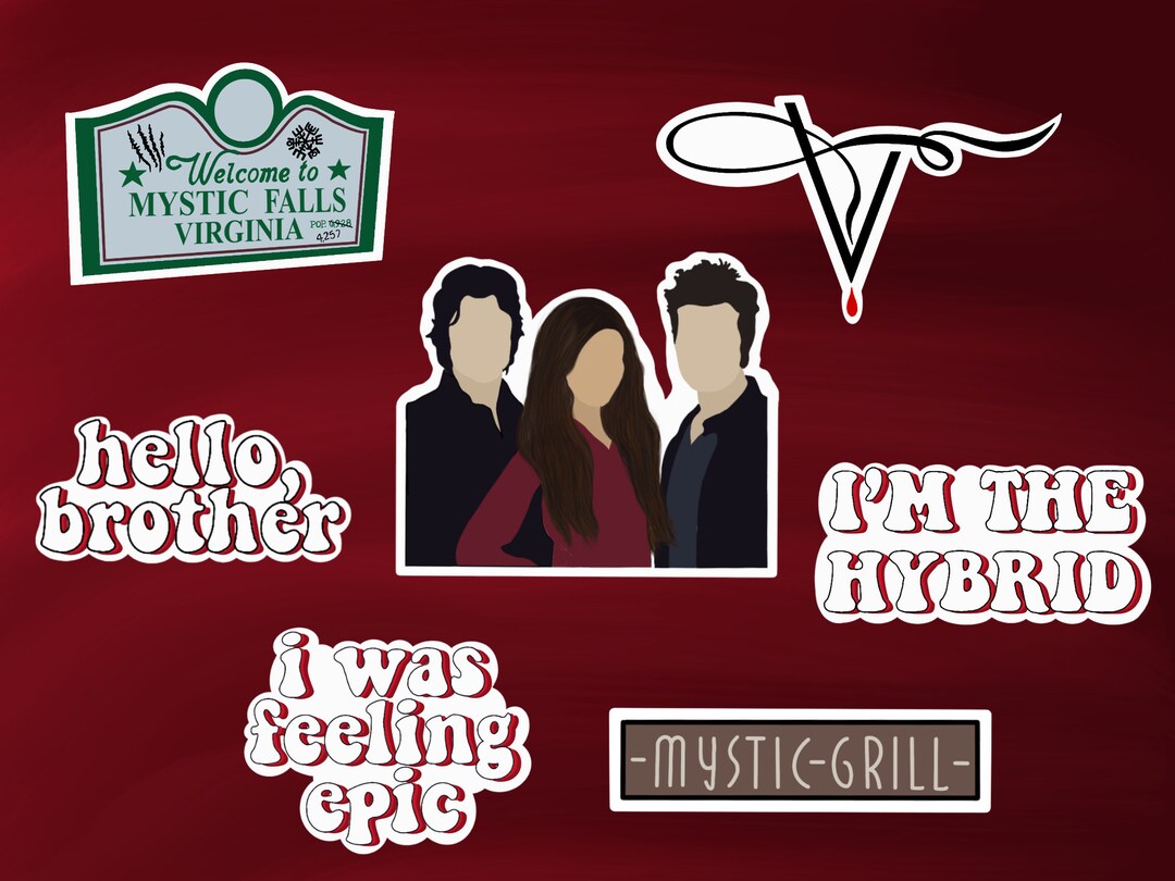 Vampire Diaries Inspired Sticker Pack for Laptops & - Etsy