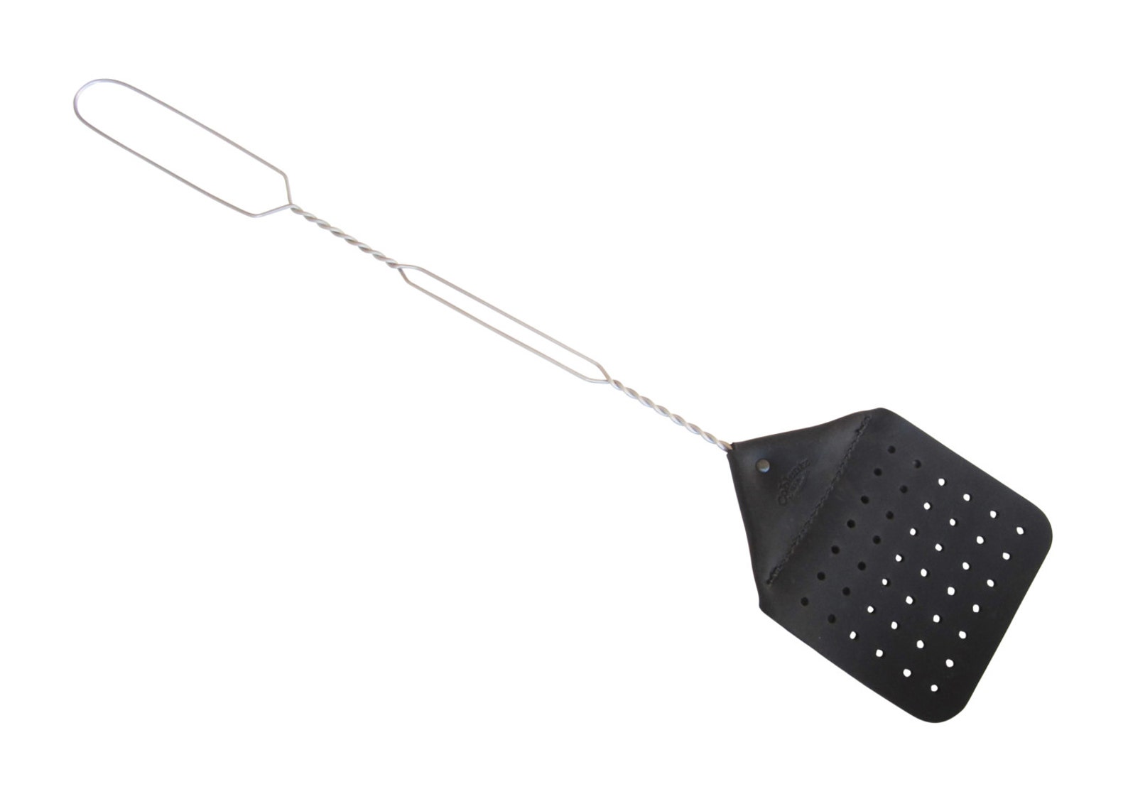 Amish Leather Fly Swatter Black Holmes County Handcrafted Wire Handle ...