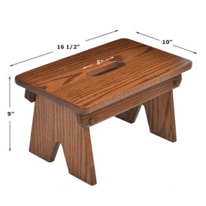 Amish Handcrafted Solid Wood Step Stool Footstool A Step Above the Rest ...