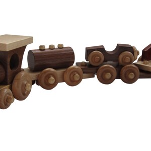 Amish Handcrafted Wooden 5pc Interlocking TOY TRAIN - Etsy