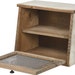 Rustic Wood Bread Box Large Kitchen Counter Storage Punched Star Tin ...