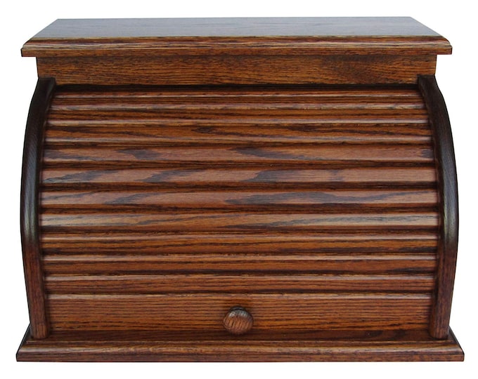 Amish Handcrafted Solid Pine Bread Box. Handcrafted by the Old Order ...