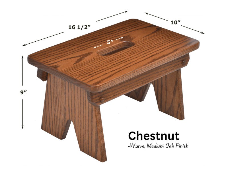 Amish Handcrafted Solid Wood Step Stool Footstool A Step Above the Rest ...