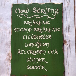 Vintage Style Hand Painted Hobbit Meals Sign / Nerd Decor - Etsy