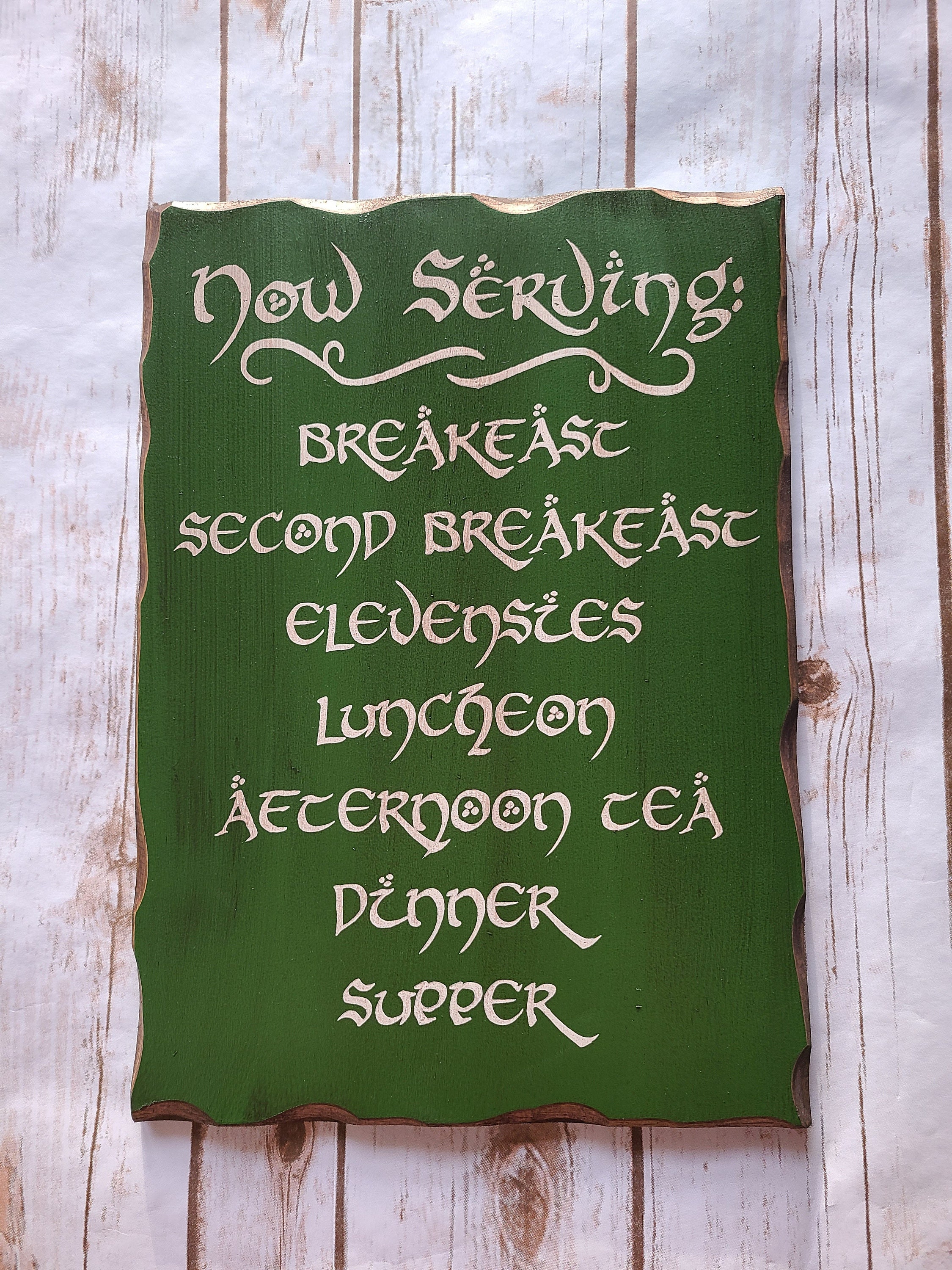 Vintage Style Hand Painted Hobbit Meals Sign / Nerd Decor - Etsy