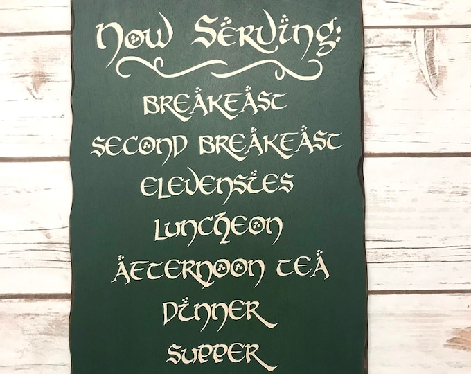 Vintage Style Hand Painted Hobbit Meals Sign / Nerd Decor - Etsy