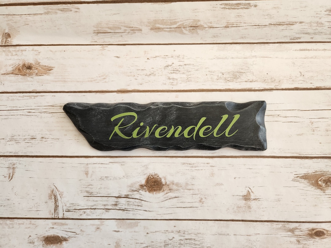 Rustic Hand Painted Rivendell Directional Sign / Lord of the Rings ...
