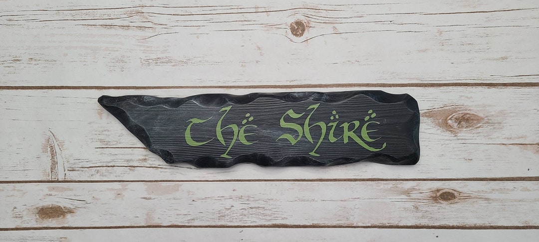 Rustic Hand Painted the Shire Directional Sign / Lord of the Rings ...