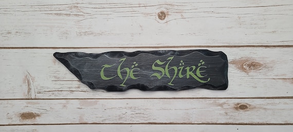 Rustic Hand Painted the Shire Directional Sign / Lord of the | Etsy