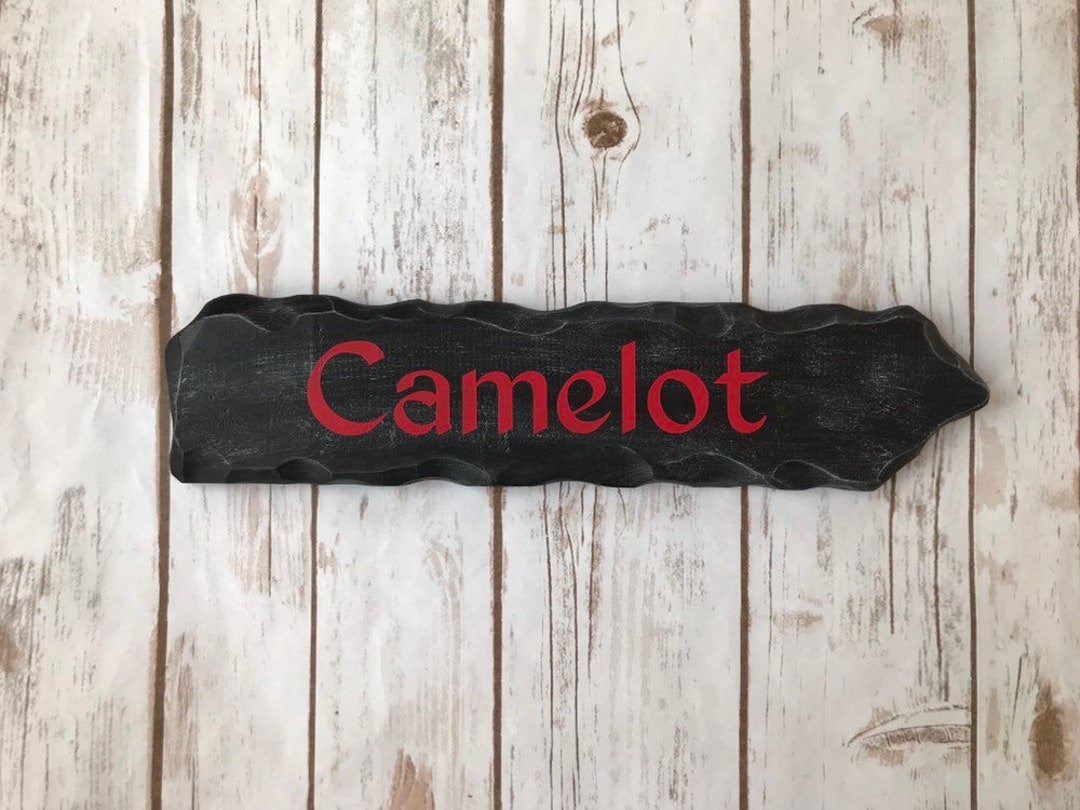 Rustic Hand Painted Camelot Directional Sign / Merlin / King - Etsy