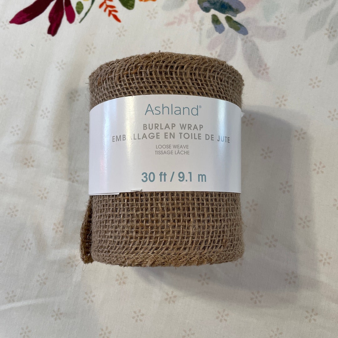 Open Weave Burlap Wrap by Ashland Unbleached Jute 5.5 Inches Wide 30 ...