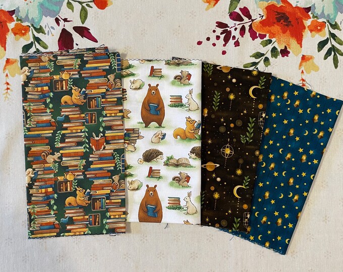Forest Fables 4 Fat Eighths Sampler Woodland Animals, Stars and Books ...